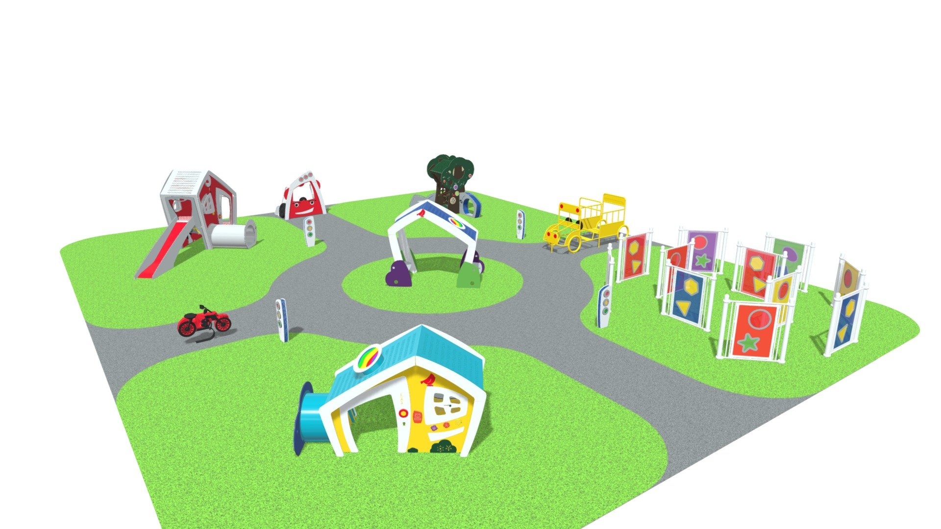 Mini City Config 2 Town Layout - 3D model by Miracle Recreation ...