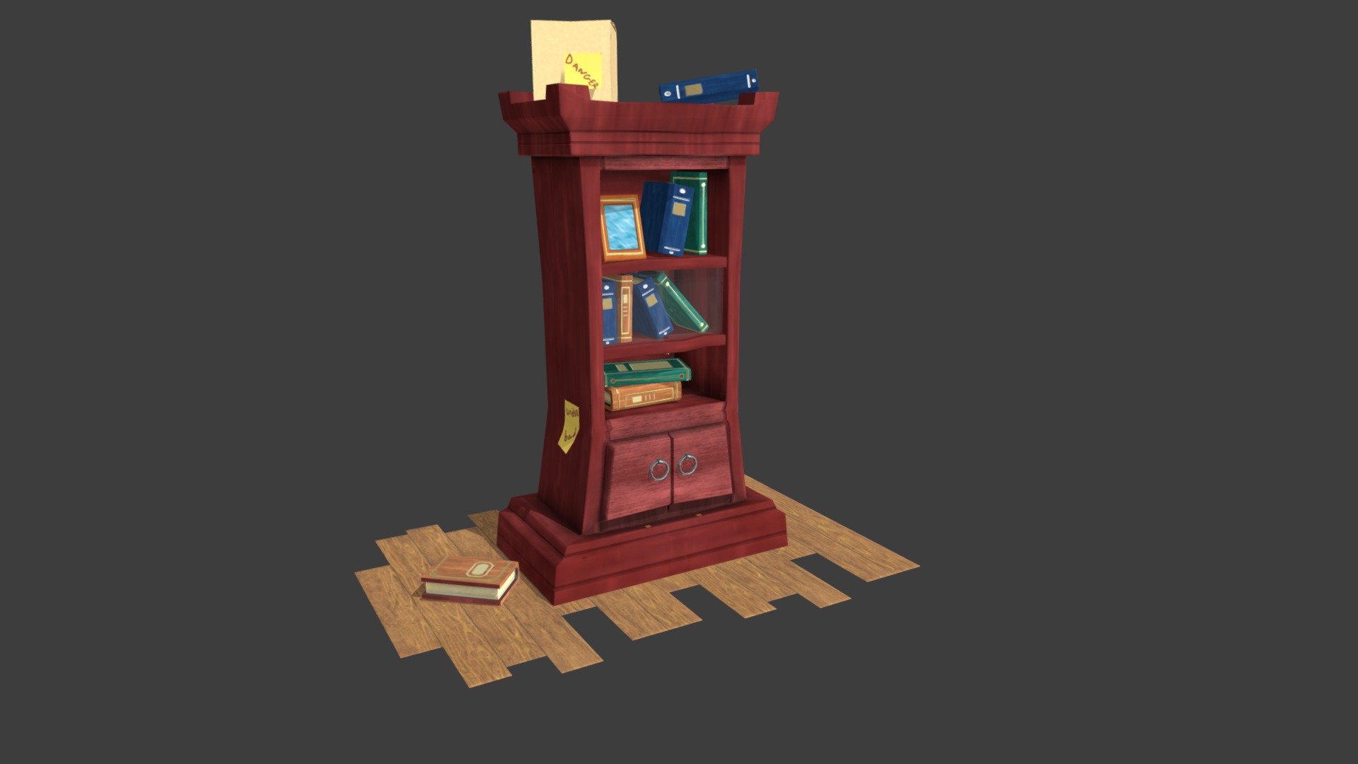 Bookshelf - 3D model by Nemiza [1ec05e5] - Sketchfab