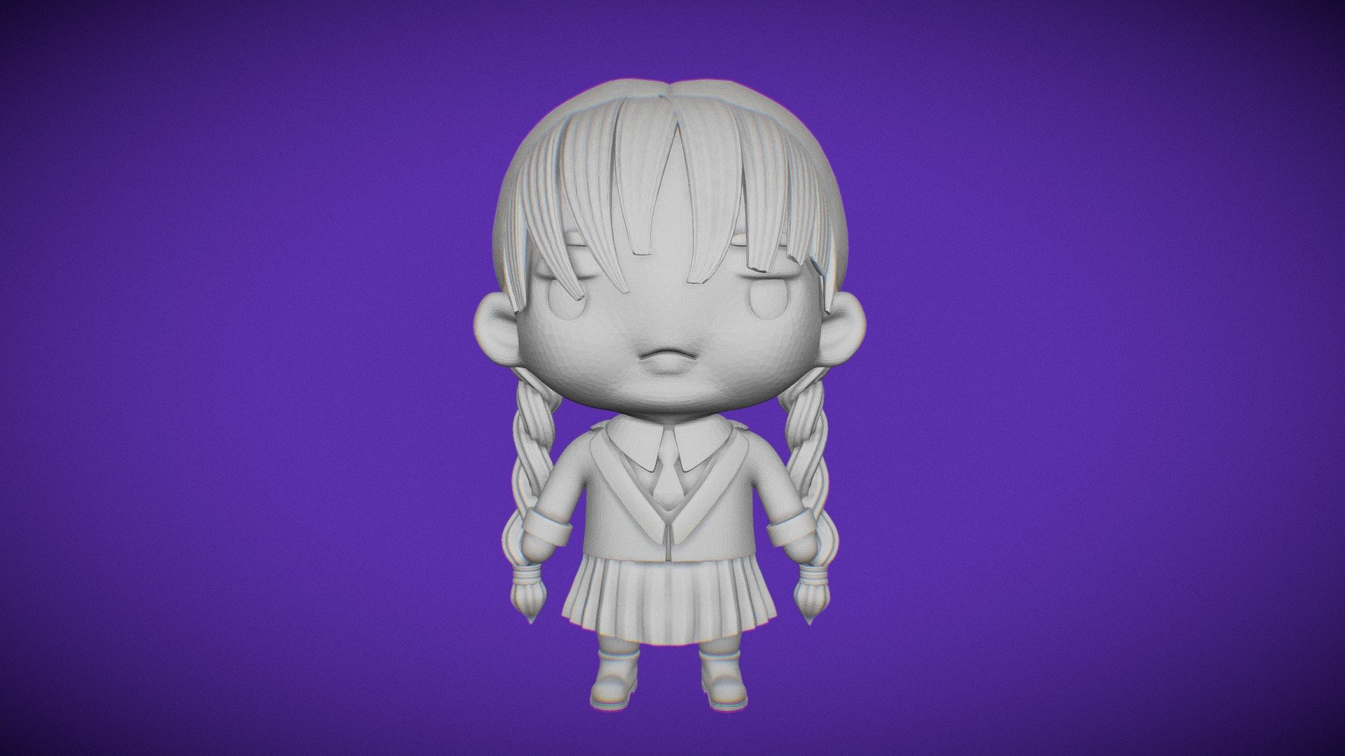 Wednesday Addams Chibi - Buy Royalty Free 3D model by DChacal 3D Prints ...