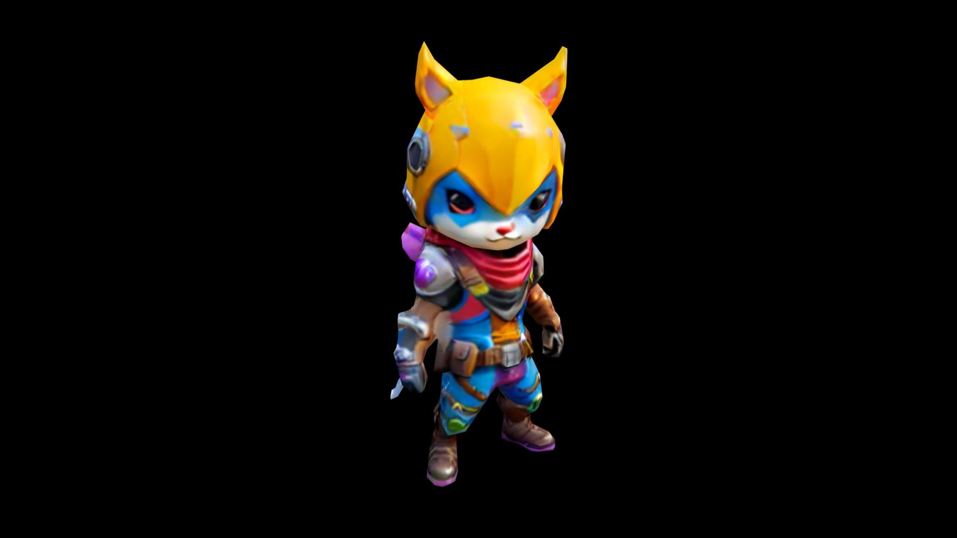 Leon the Cyborg Cat from the game "League of Leg - Download Free 3D ...