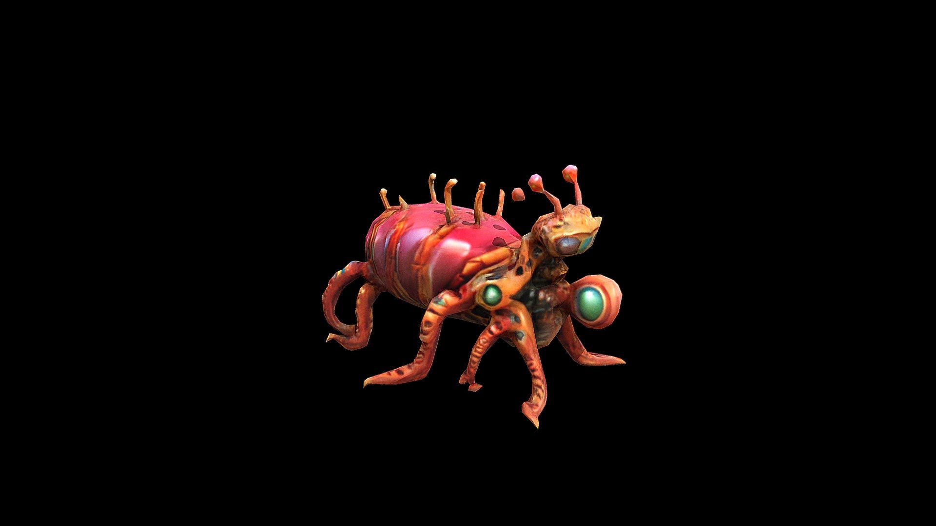 a cartoon illustration of a bug with a crown - Download Free 3D model ...