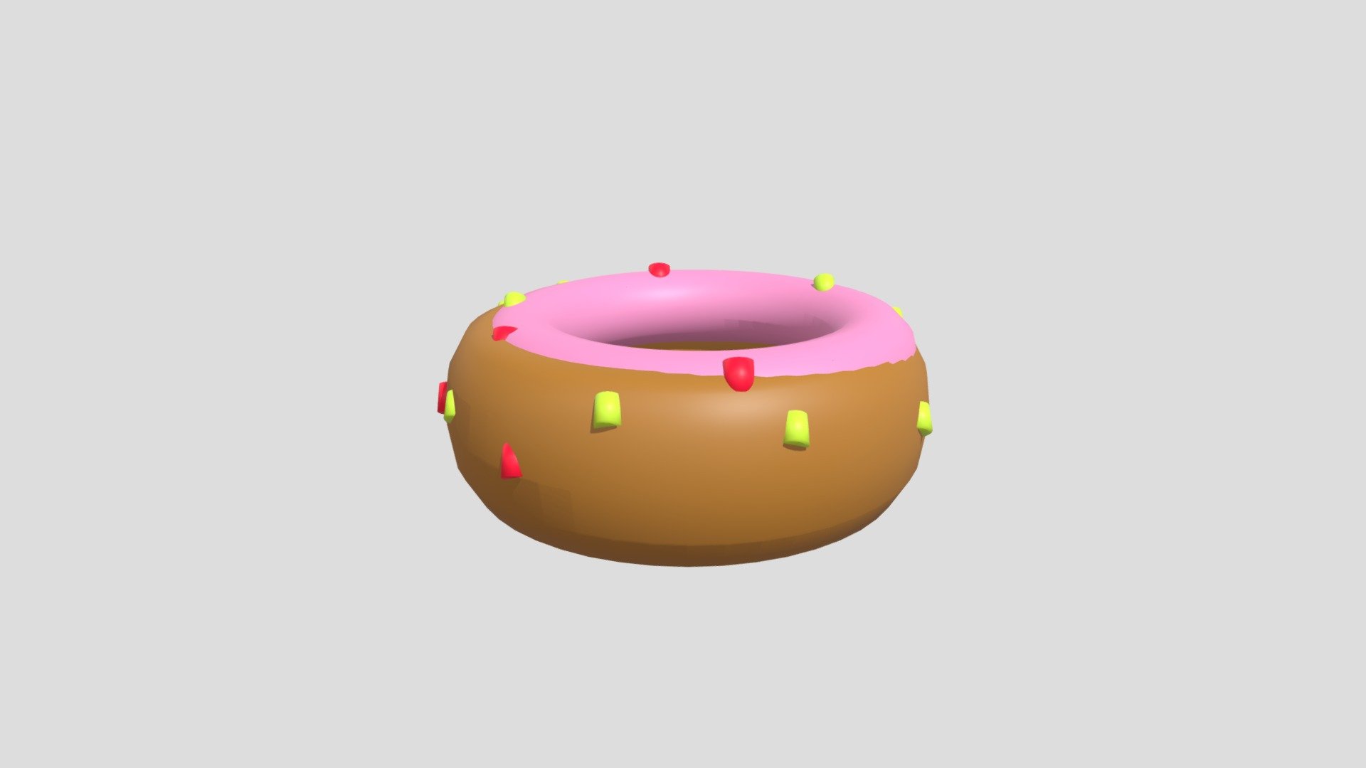 Donut (with sprinkles) - 3D model by Desnic_ben [1ed1e86] - Sketchfab