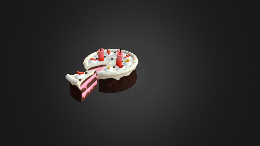 Animated cake - 3D model by markskovrup [1ed28e3] - Sketchfab