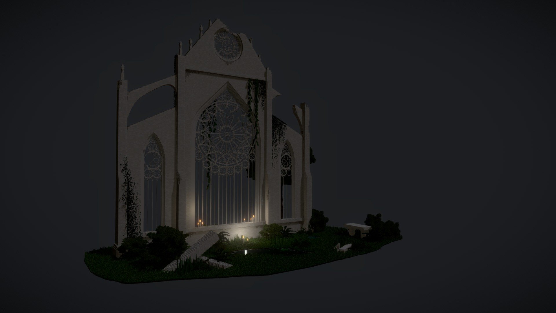 Ruin of a cathedral - 3D model by klara_l [1ed308b] - Sketchfab