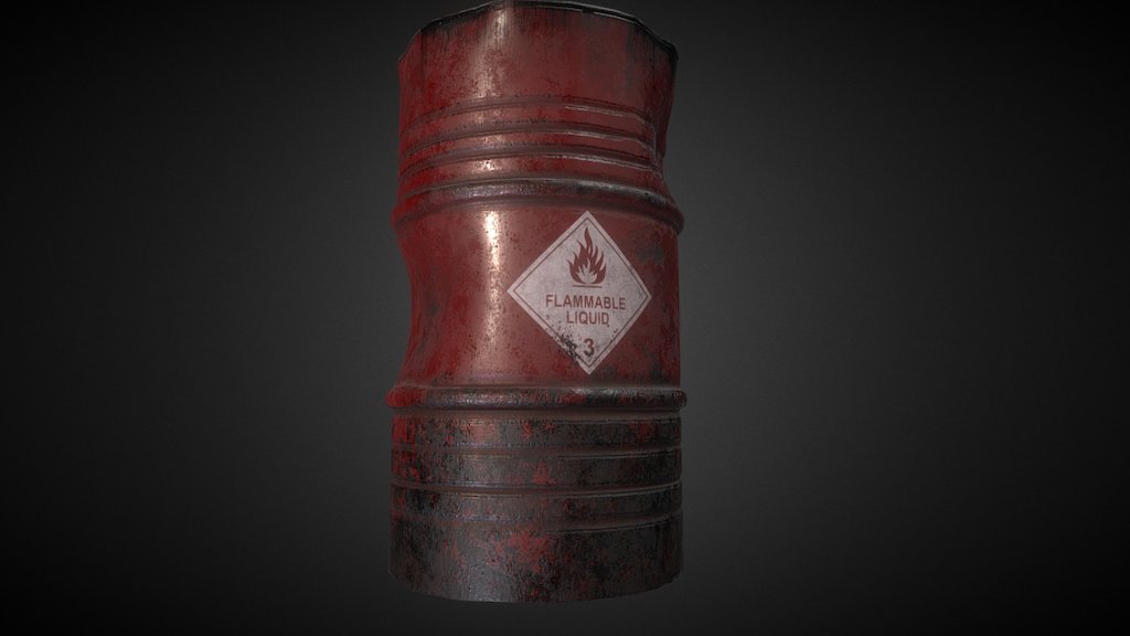 Damaged Barrel - 3D model by Guilherme Valle (@ValleGuilherme) [1ed471b ...