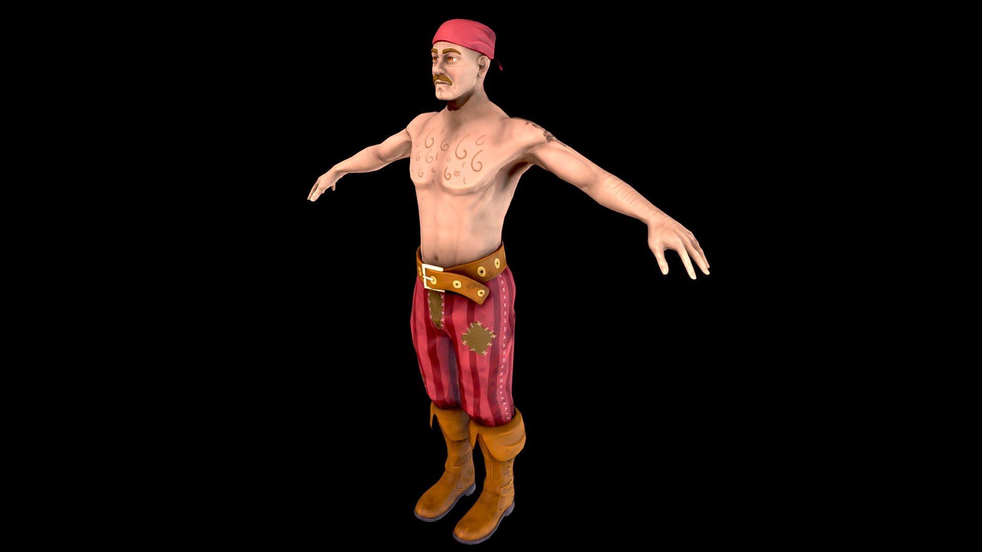Stylized Pirate - 3D model by ecburgess [1ed6d2e] - Sketchfab
