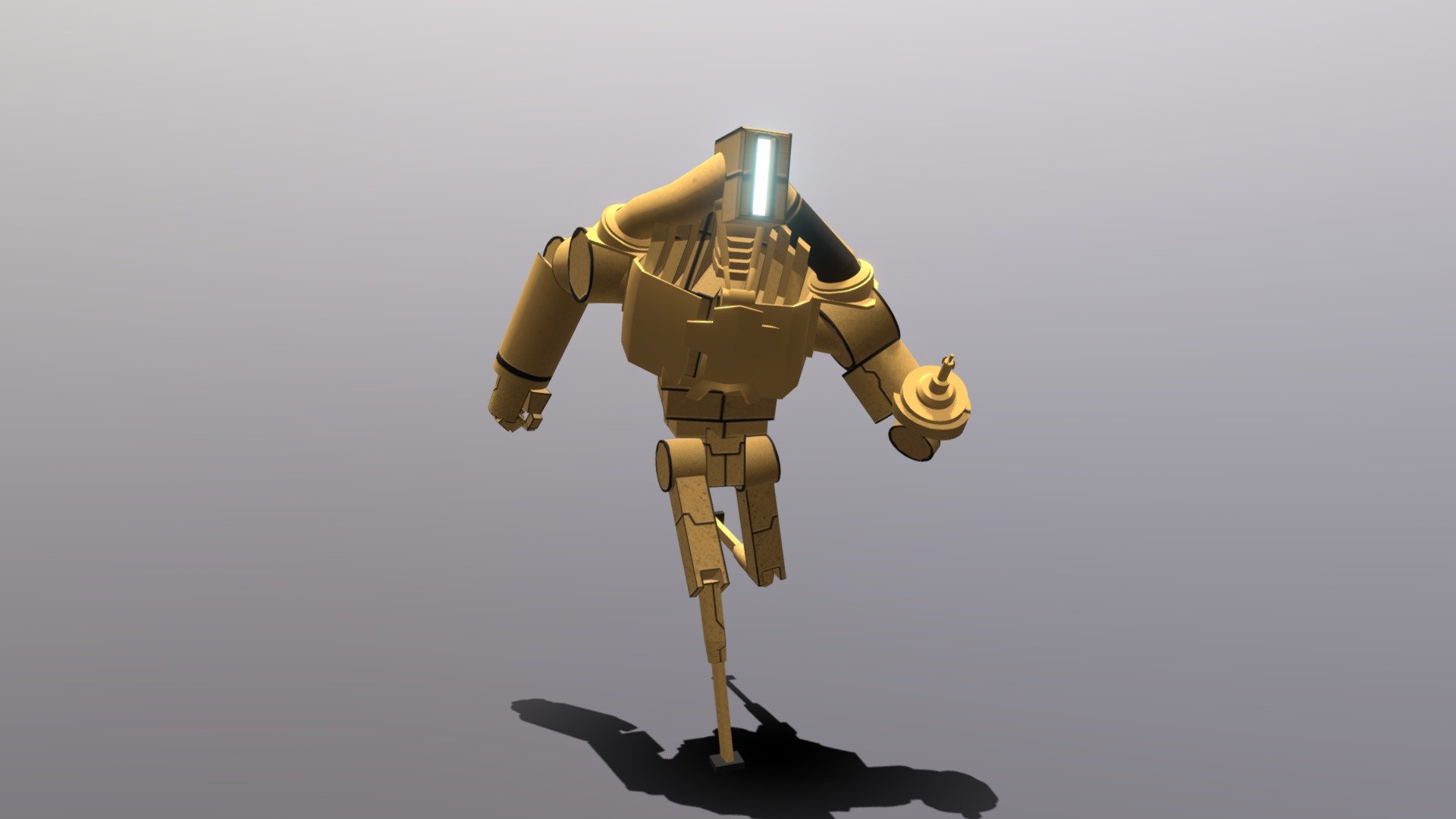 Robot run - 3D model by silverventu [1ed9755] - Sketchfab