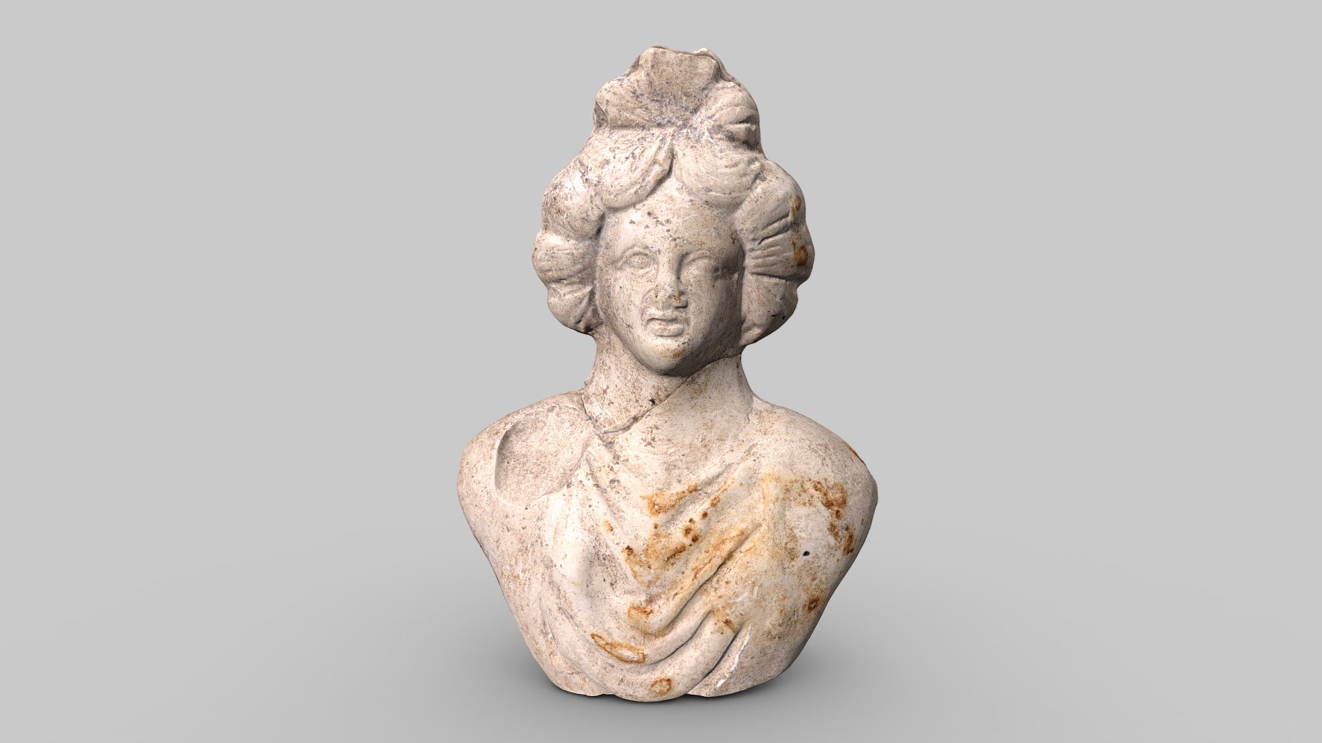 Terracotta bust of a mother goddess - Download Free 3D model by ...