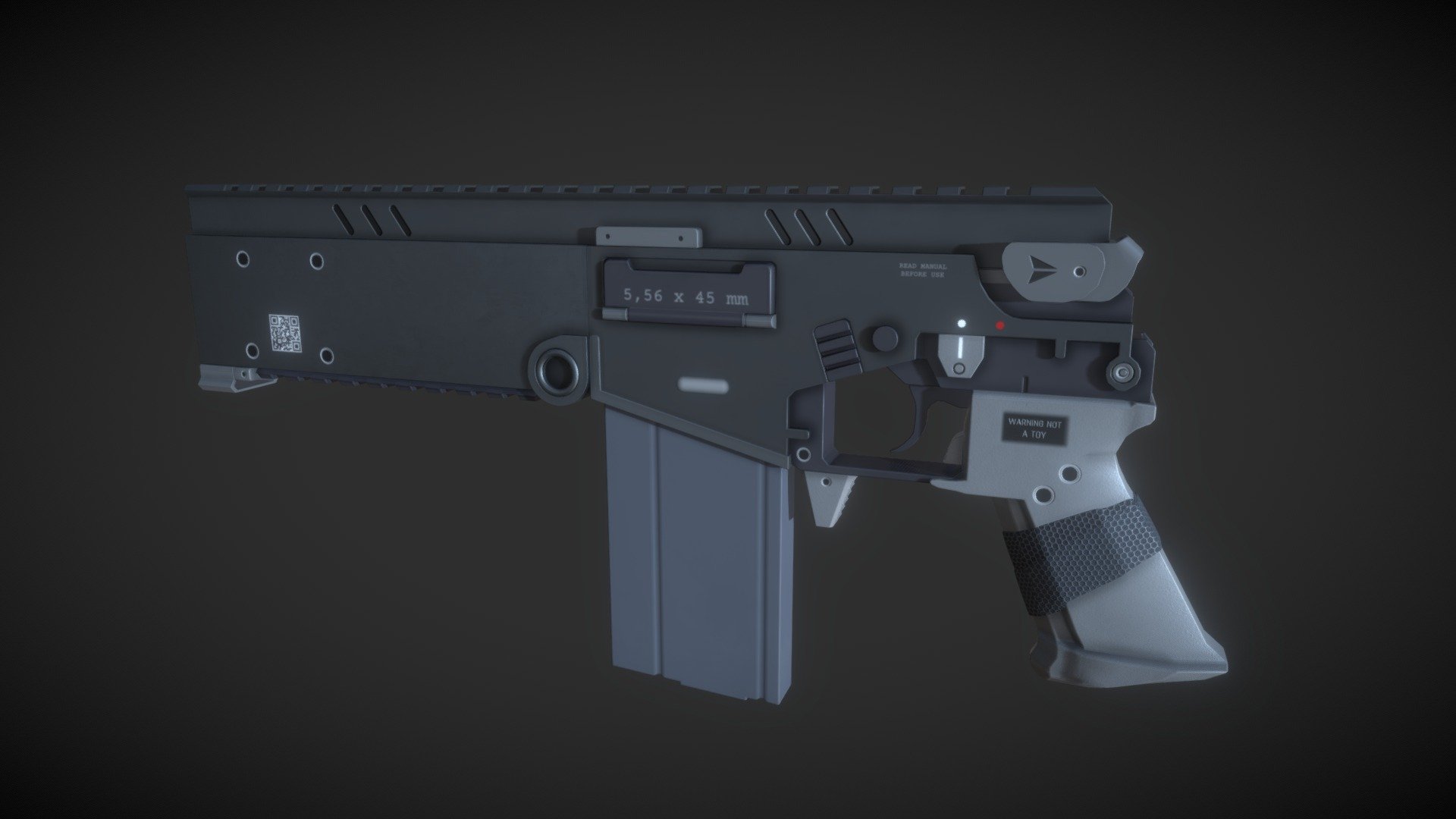 Futuristic Compact Rifle - 3D model by Rico Peters (@ryko777) [1ee55ed ...