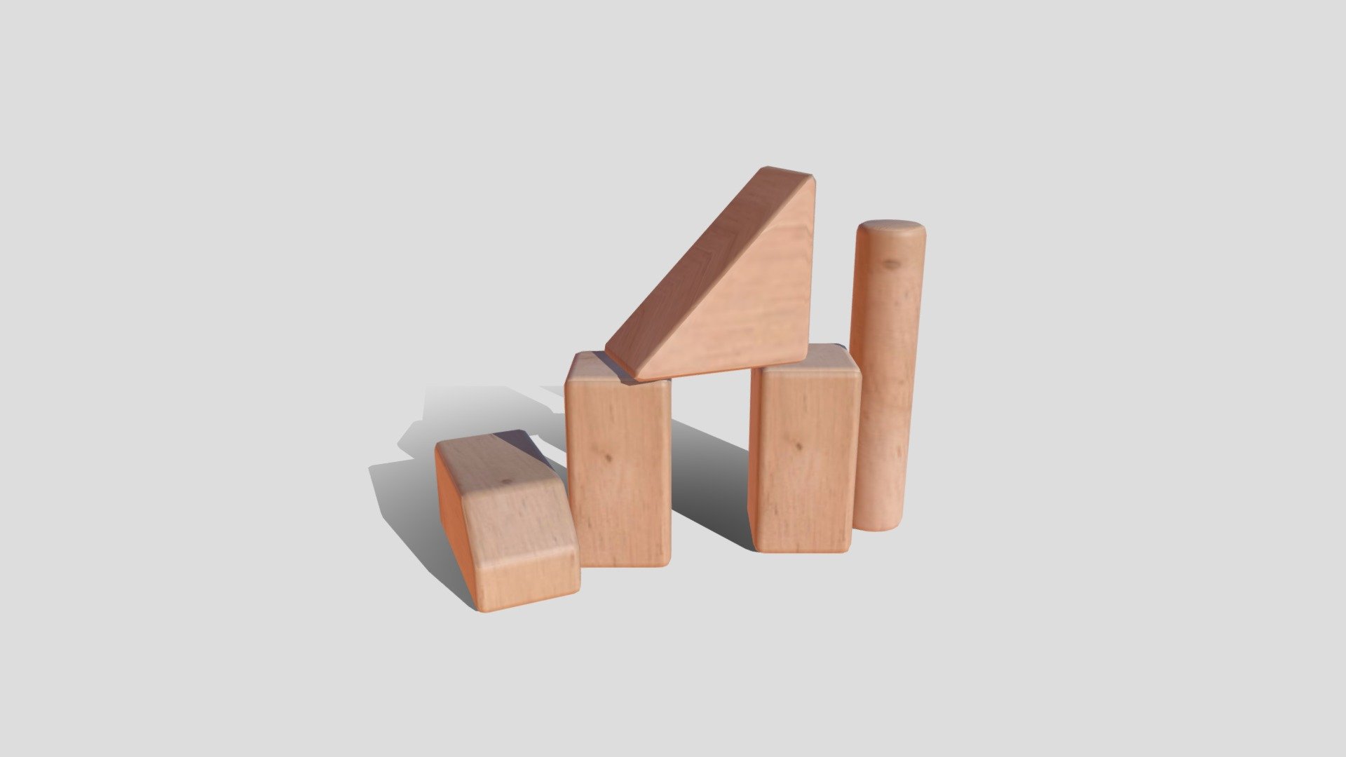 wood blocks - 3D model by jjsaw [1ee82a7] - Sketchfab
