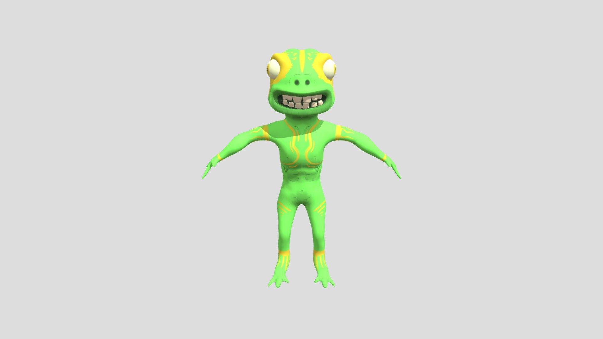 FrogMan Creature - 3D model by johnny360xXx [1ee875c] - Sketchfab