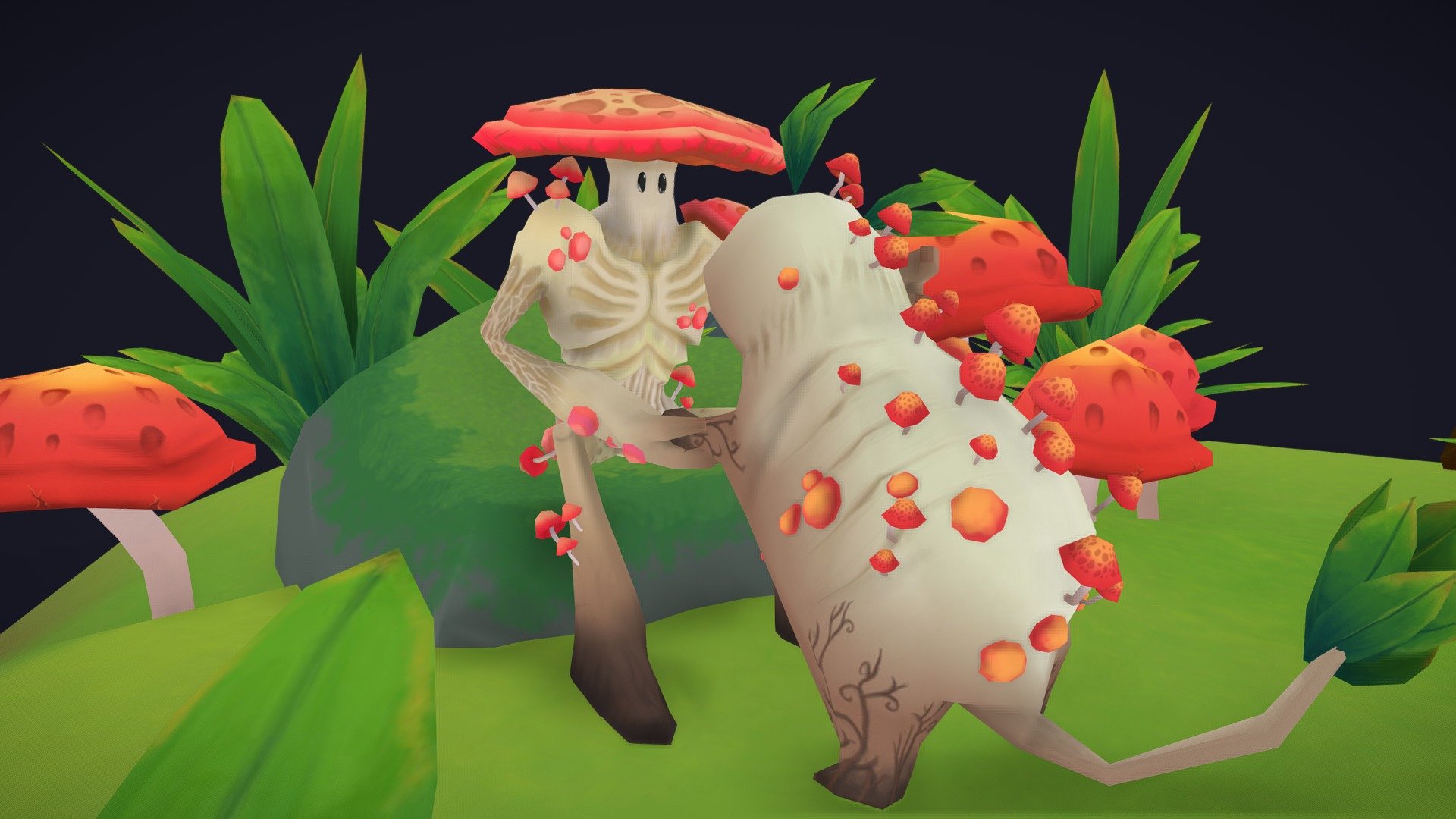 Funguy and Shroomhound Diorama - 3D model by Obeonix [1ee8a1e] - Sketchfab