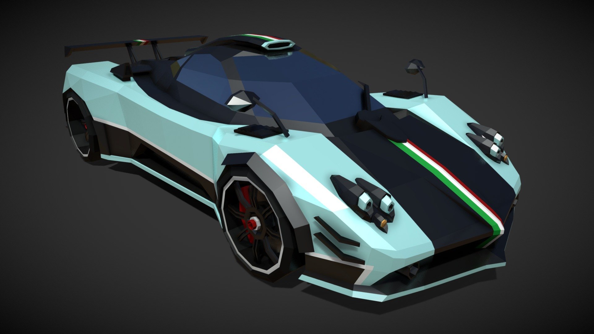 Low Poly Car Pagani Zonda - 3D model by dailidgleb [1ee959d] - Sketchfab