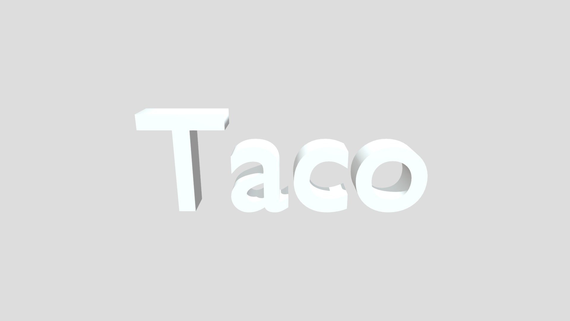 taco text - Download Free 3D model by tacool [1ee9b3a] - Sketchfab