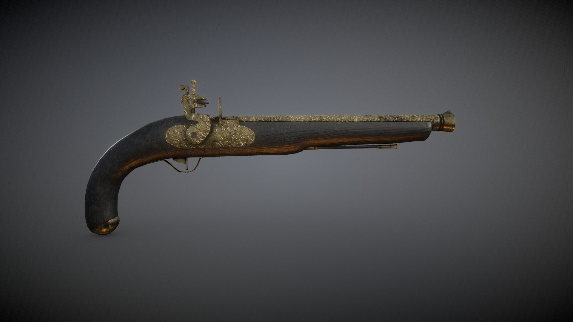 Flintlock Pistol - 3D model by Josh Nicholson (@Rasengan975) [1ef1ad2 ...