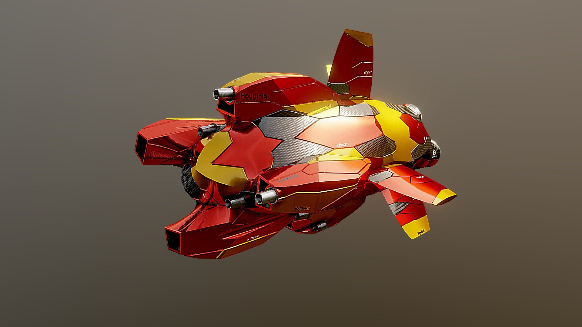 Procedural Hard Surface Modeling Test 10 017 3d Model By Asaito