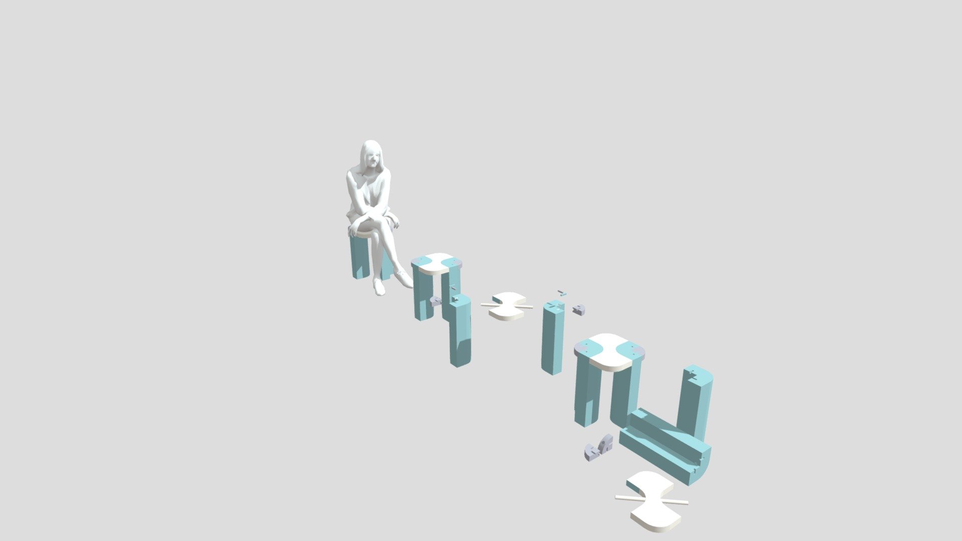 Unique Stool Design by ENB and EK - Download Free 3D model by eda nur ...