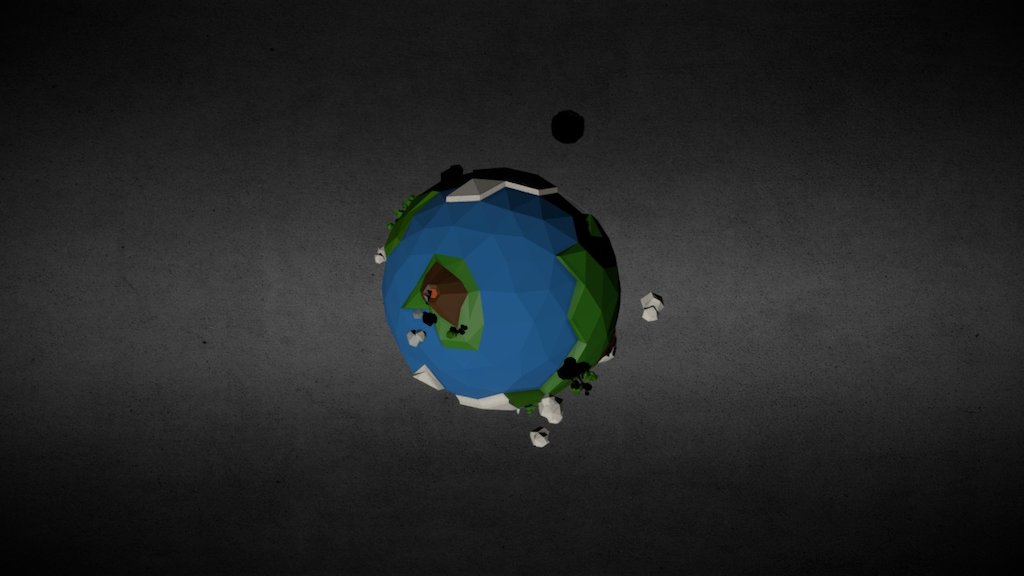 Low Poly Planet with Satellite - Download Free 3D model by aleksandr ...