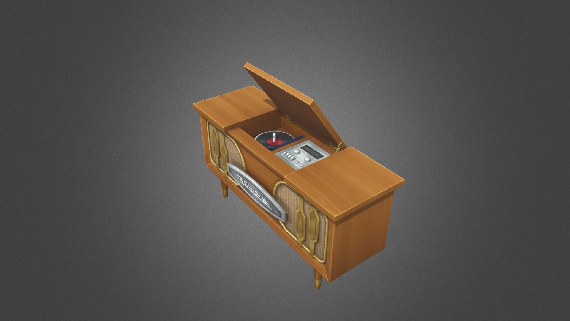 Vintage/Retro Stereo Console table - Download Free 3D model by Seedy.Cn ...