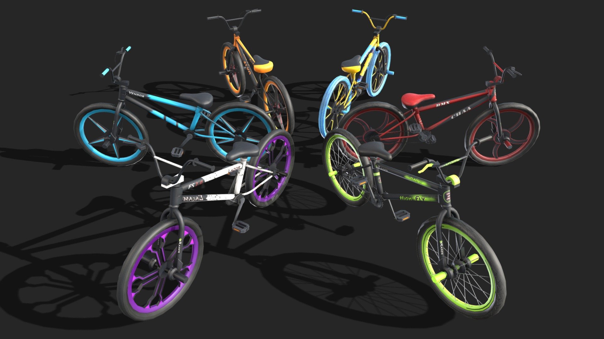 BMX Bike Assets - Buy Royalty Free 3D model by TGamesAssets [1ef9947 ...