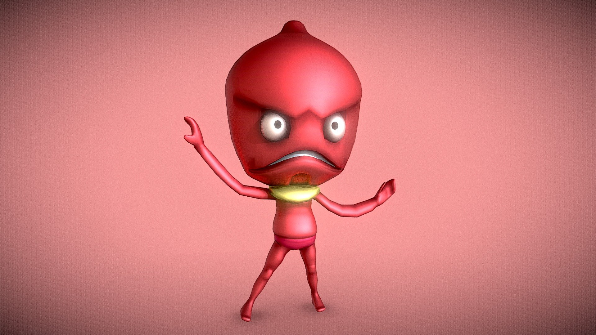 Ojama Red (Yugioh) - Buy Royalty Free 3D model by Yanez Designs (@Yanez ...