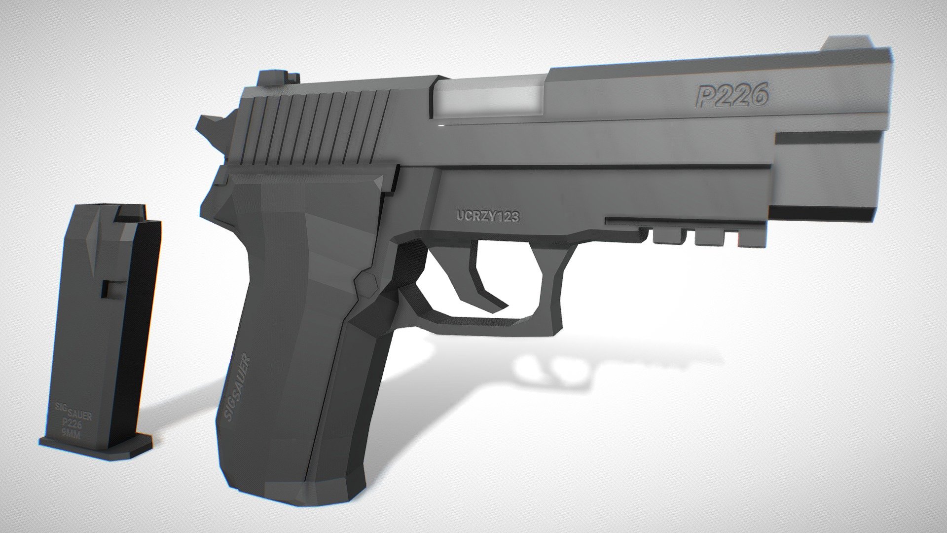 Low Poly SIG Sauer P226 - Download Free 3D model by Monnapse [1f00608 ...