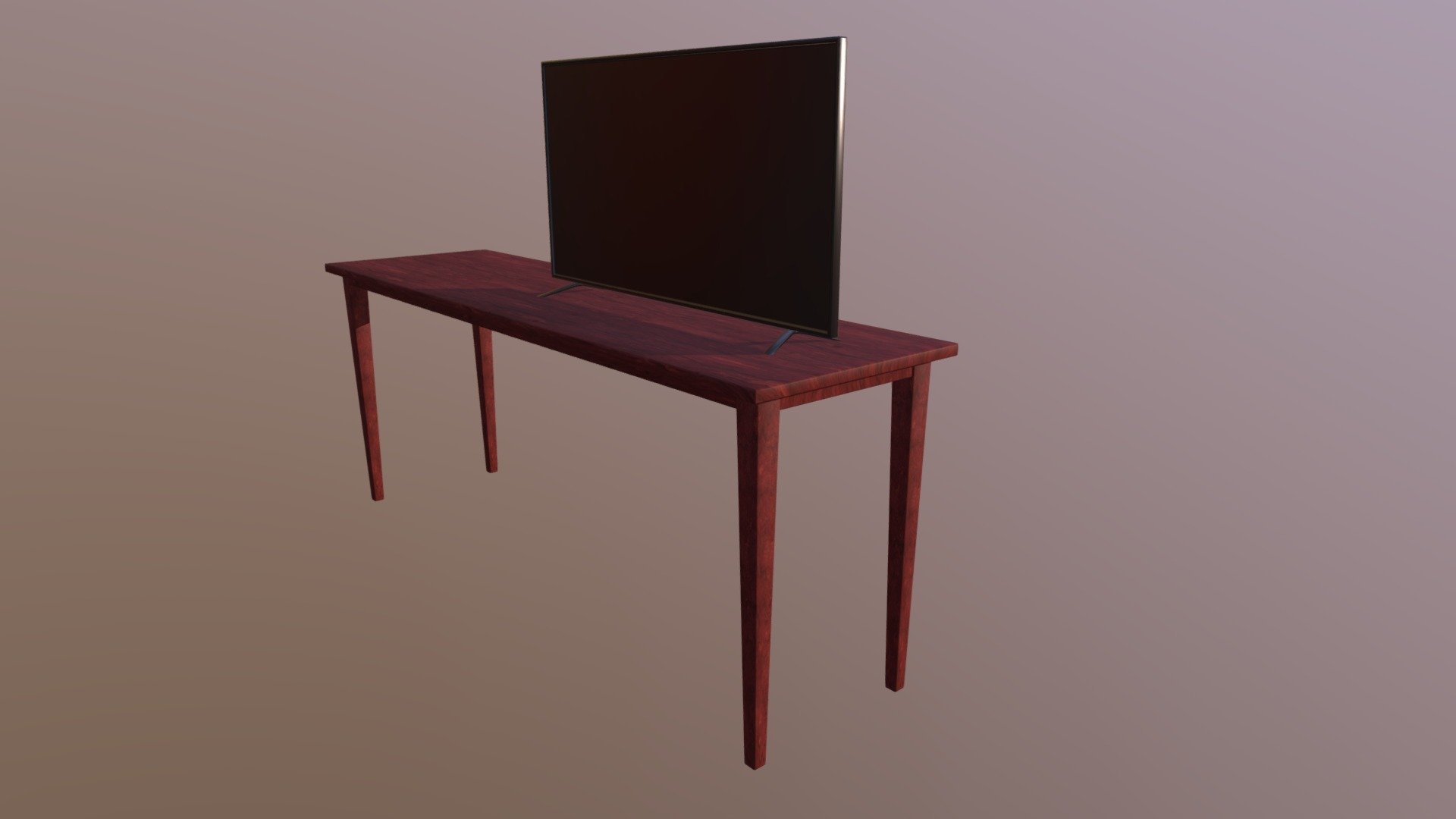 Table with TV - Download Free 3D model by CheBe (@che_be) [1f006d1 ...