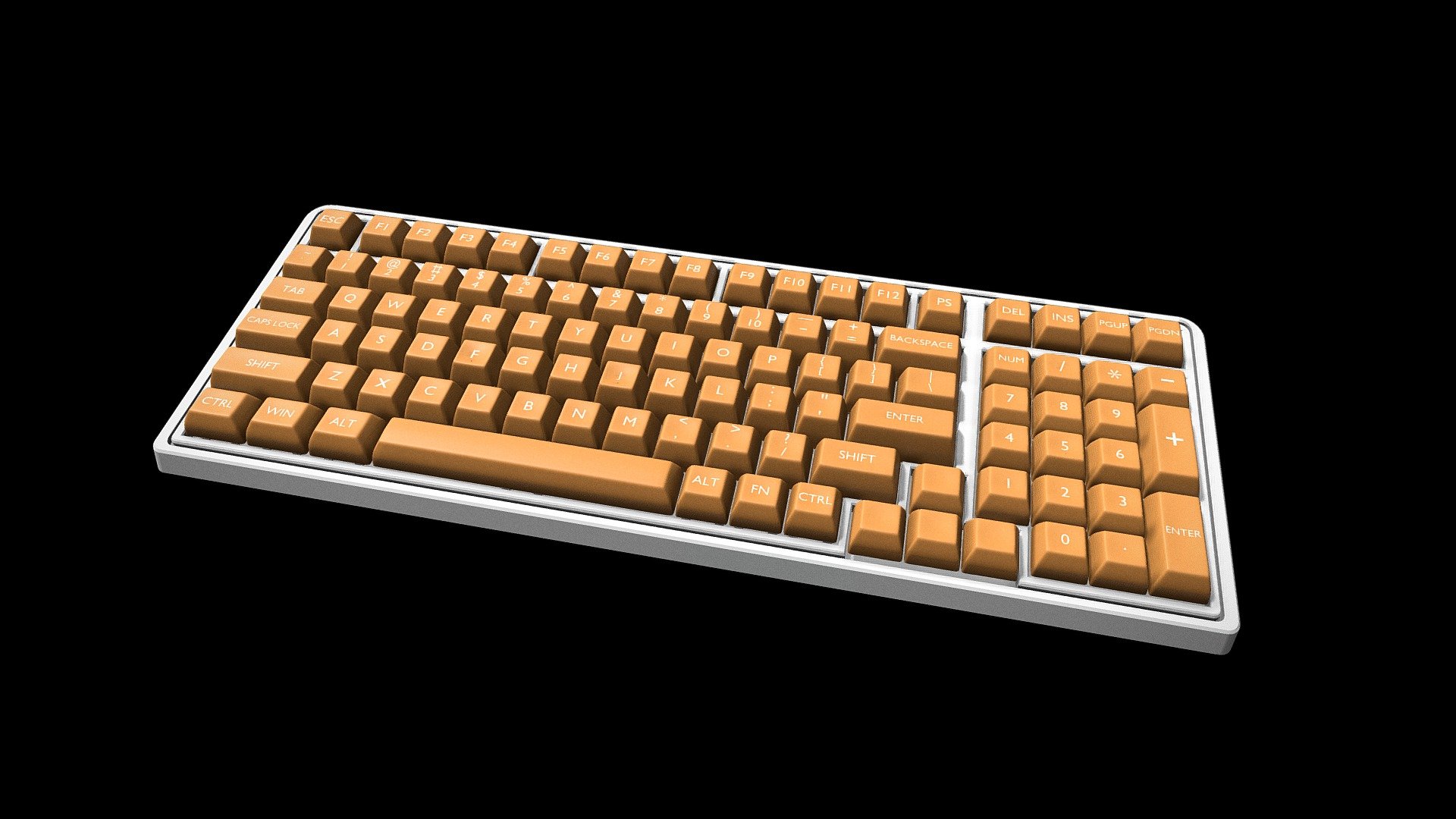 keyboard - 3D model by karamba (@nikitasokolov2354) [1f00cae] - Sketchfab
