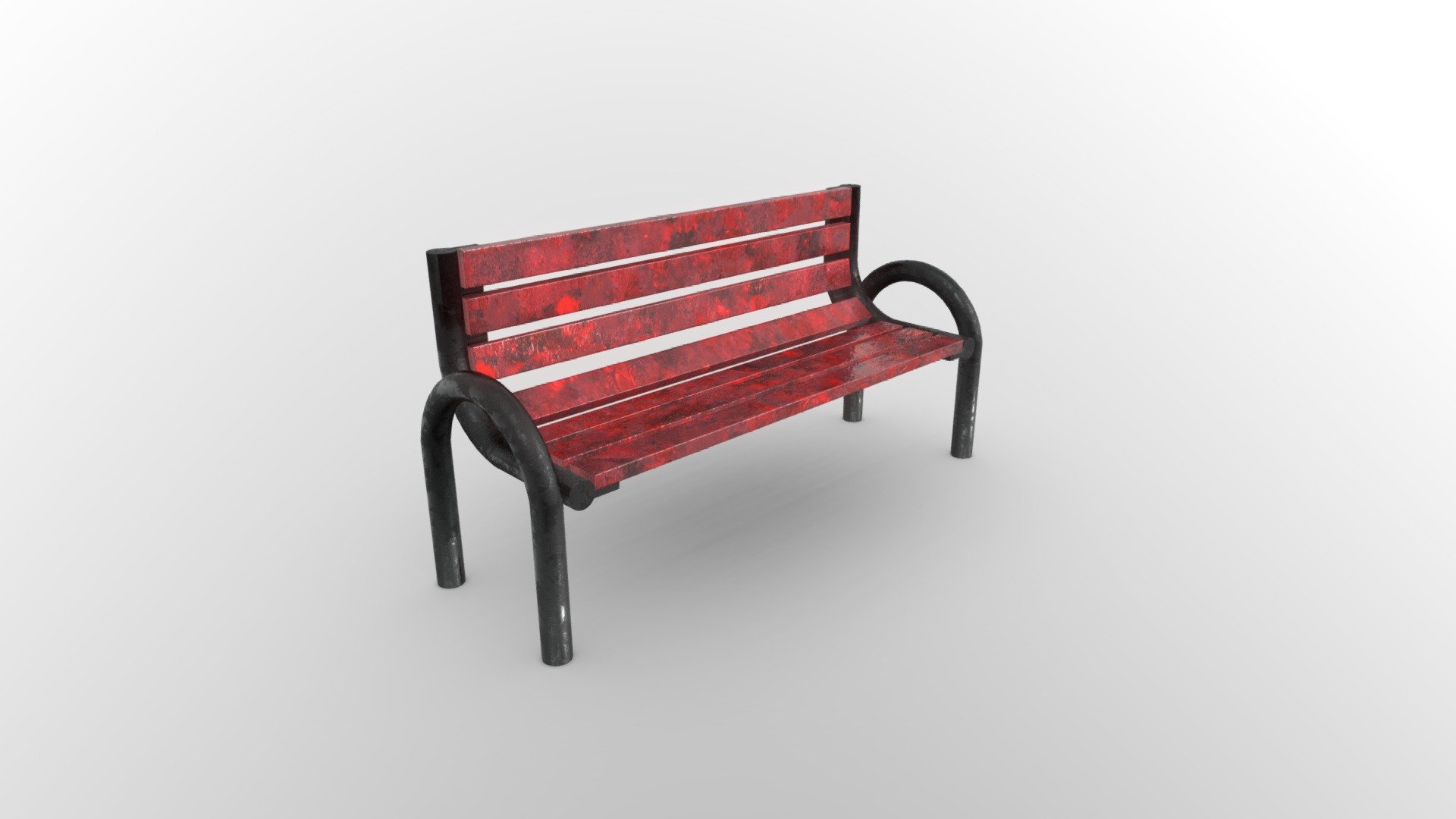 Park Bench With Backrest - Download Free 3D model by KenVeel [1f02e41 ...
