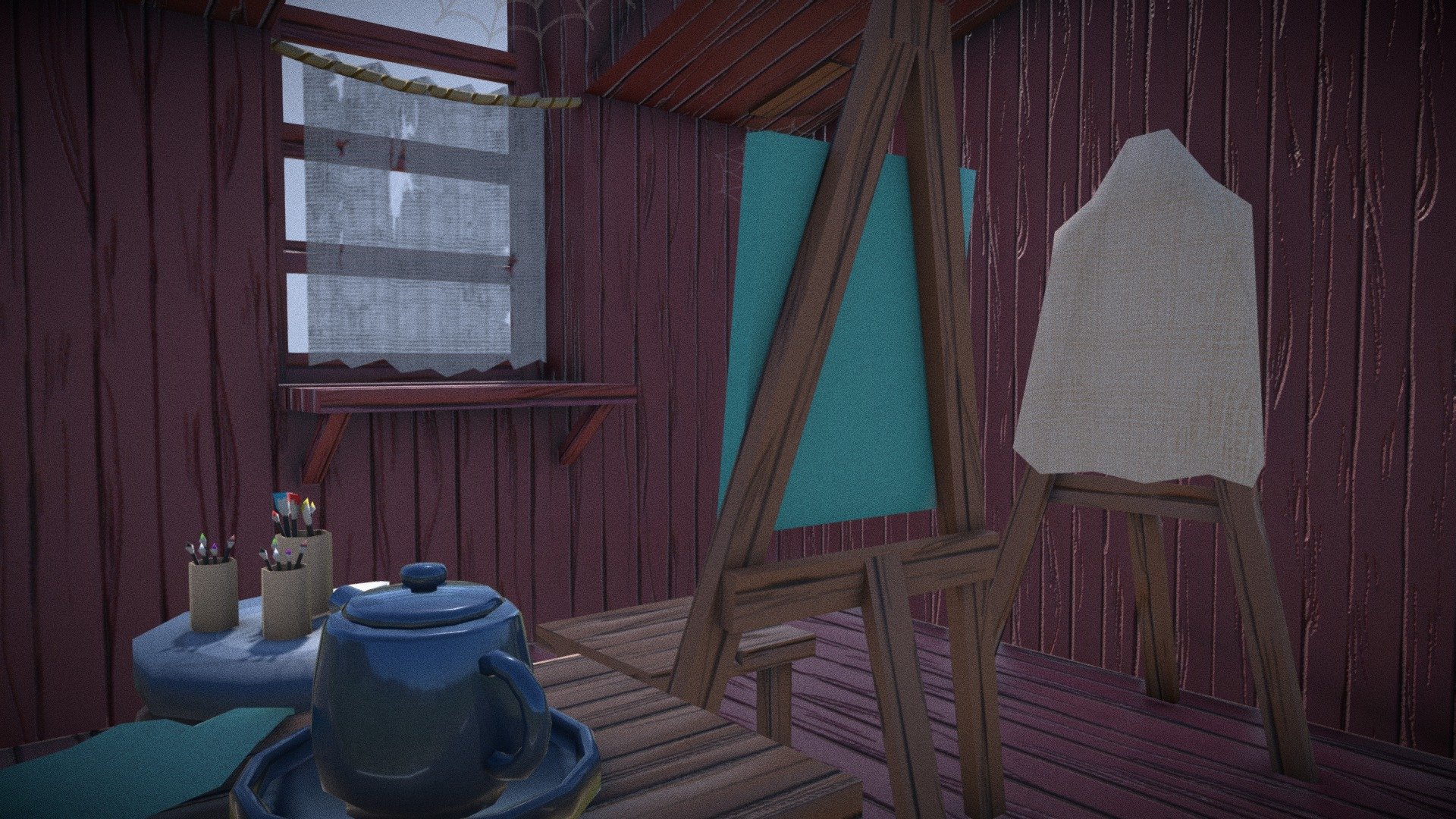 Artist room - 3D model by 3DK.Duangjai.ka (@duangjai1999) [1f042e1 ...
