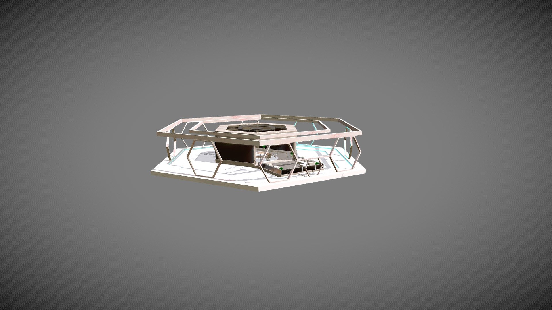 pentagon hall - Download Free 3D model by Honey (@abhishek1997 ...