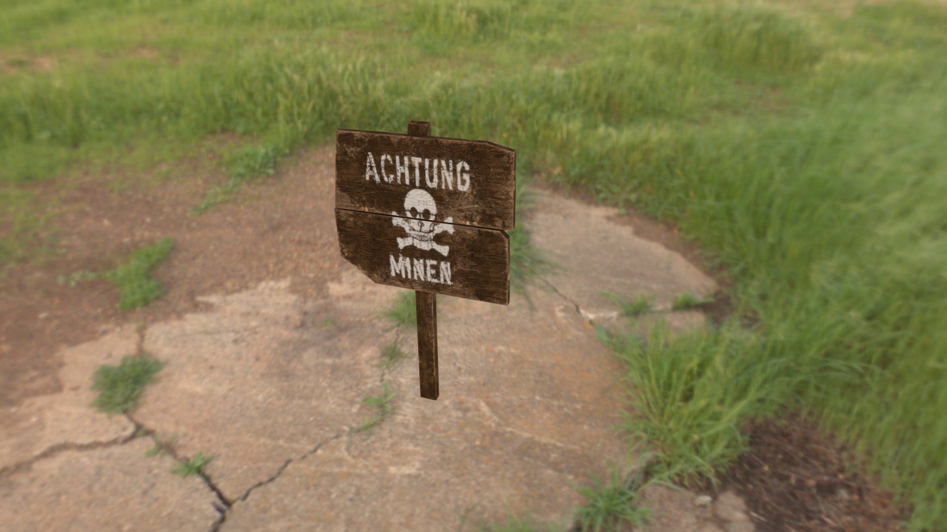 Actung Minen Sign - 3D model by adrianovalentini (@adrianocanotto ...
