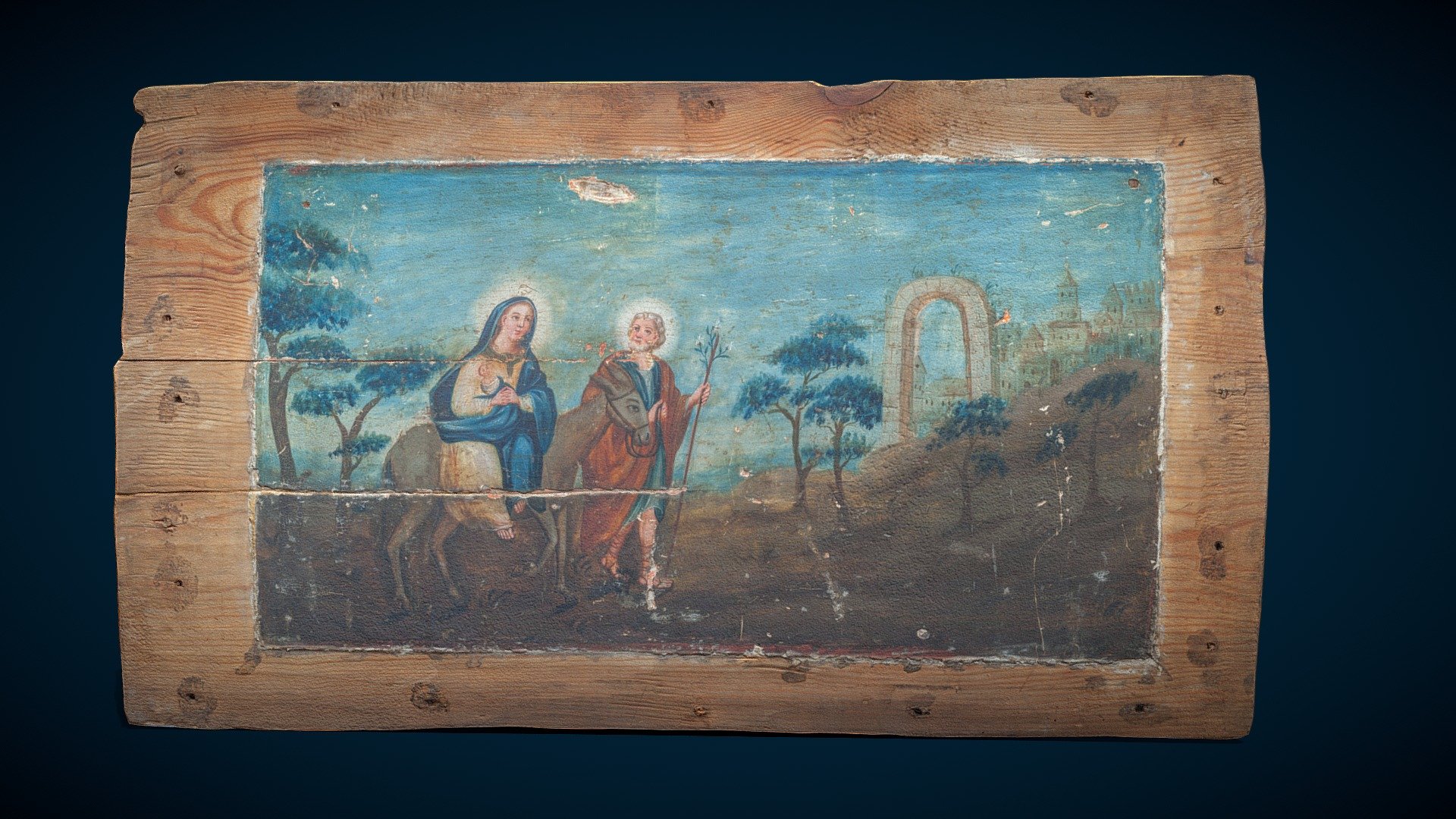 The icon «Flight into Egypt». 18th century. - 3D model by Rivne ...