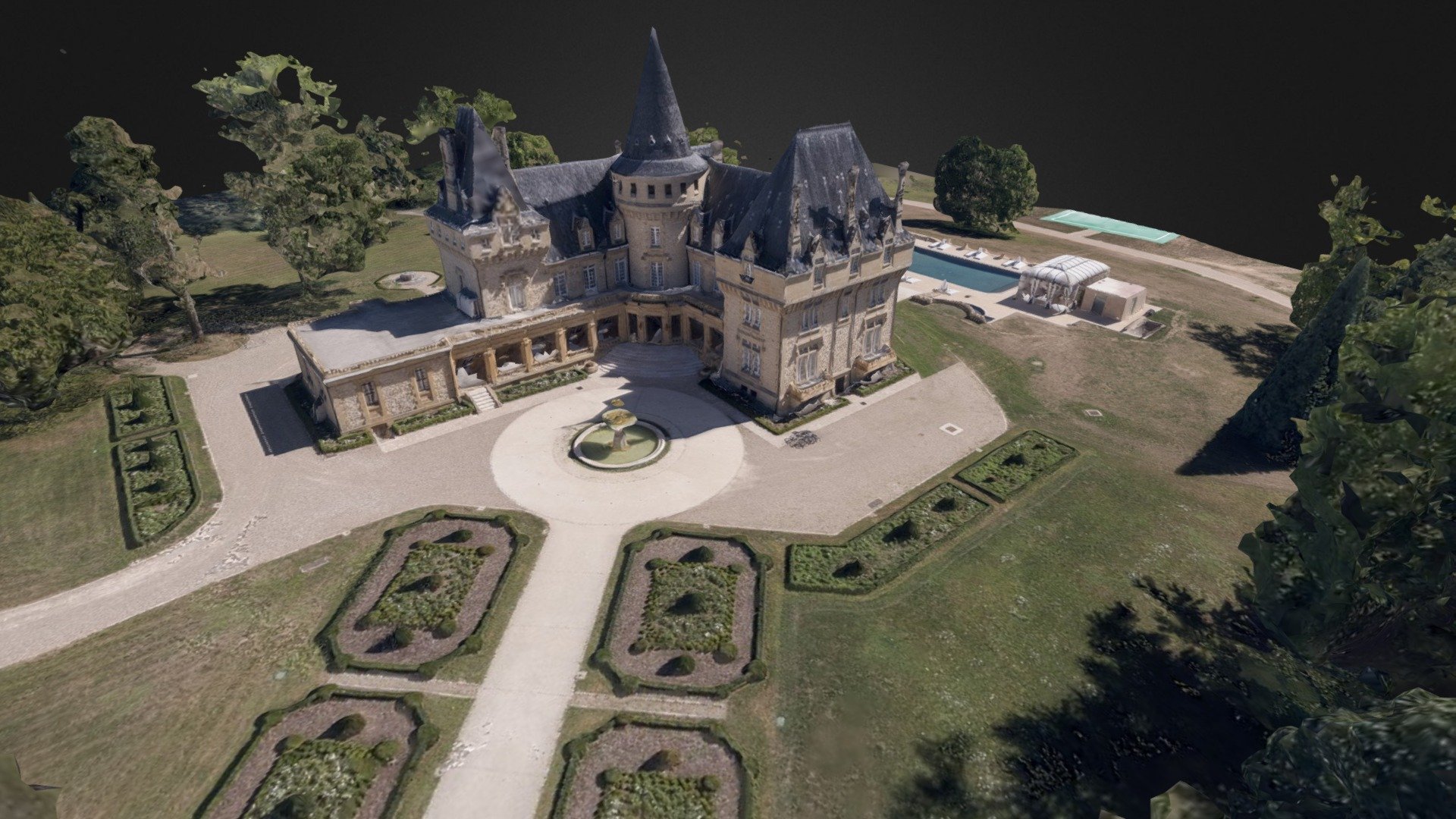 Chateau - 3D model by www.rvphotos.fr (@aerialvision) [1f0cf6d] - Sketchfab