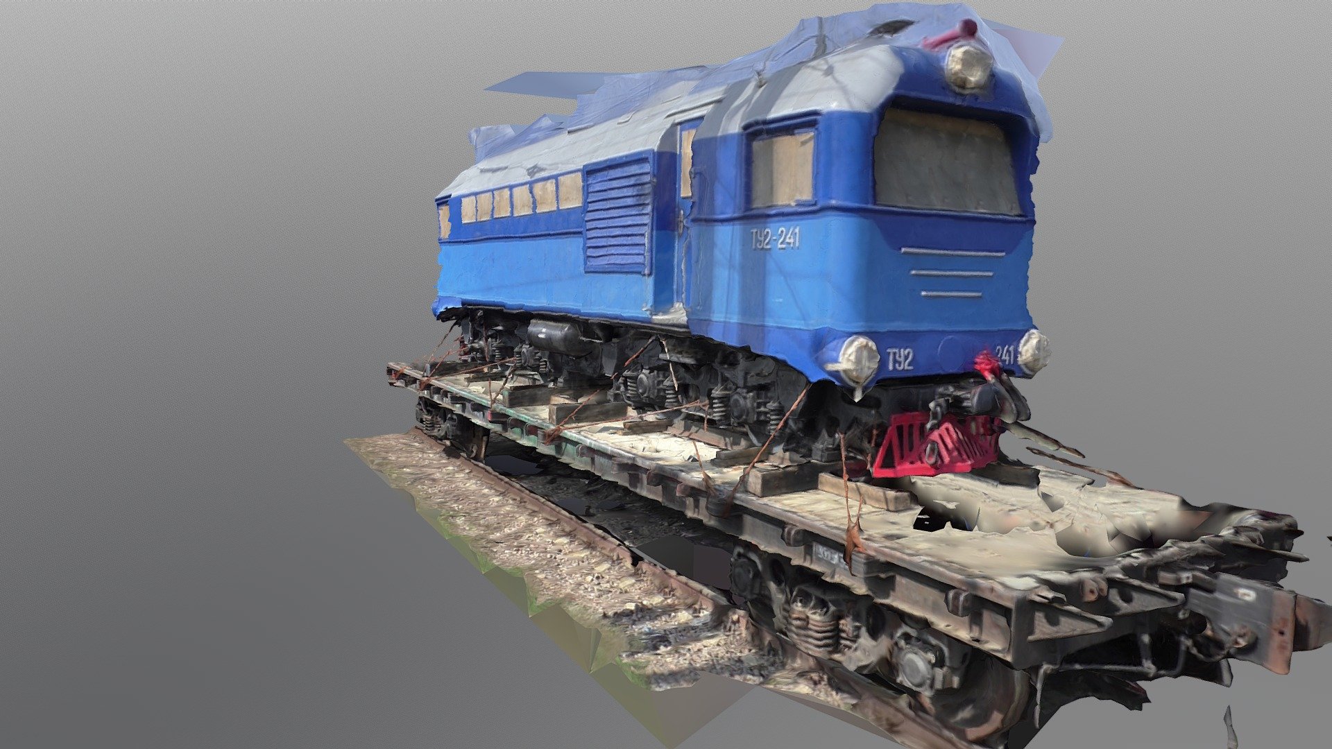 RZD TU2 class diesel locomotive - Download Free 3D model by trolleway [1f0fbb5] - Sketchfab