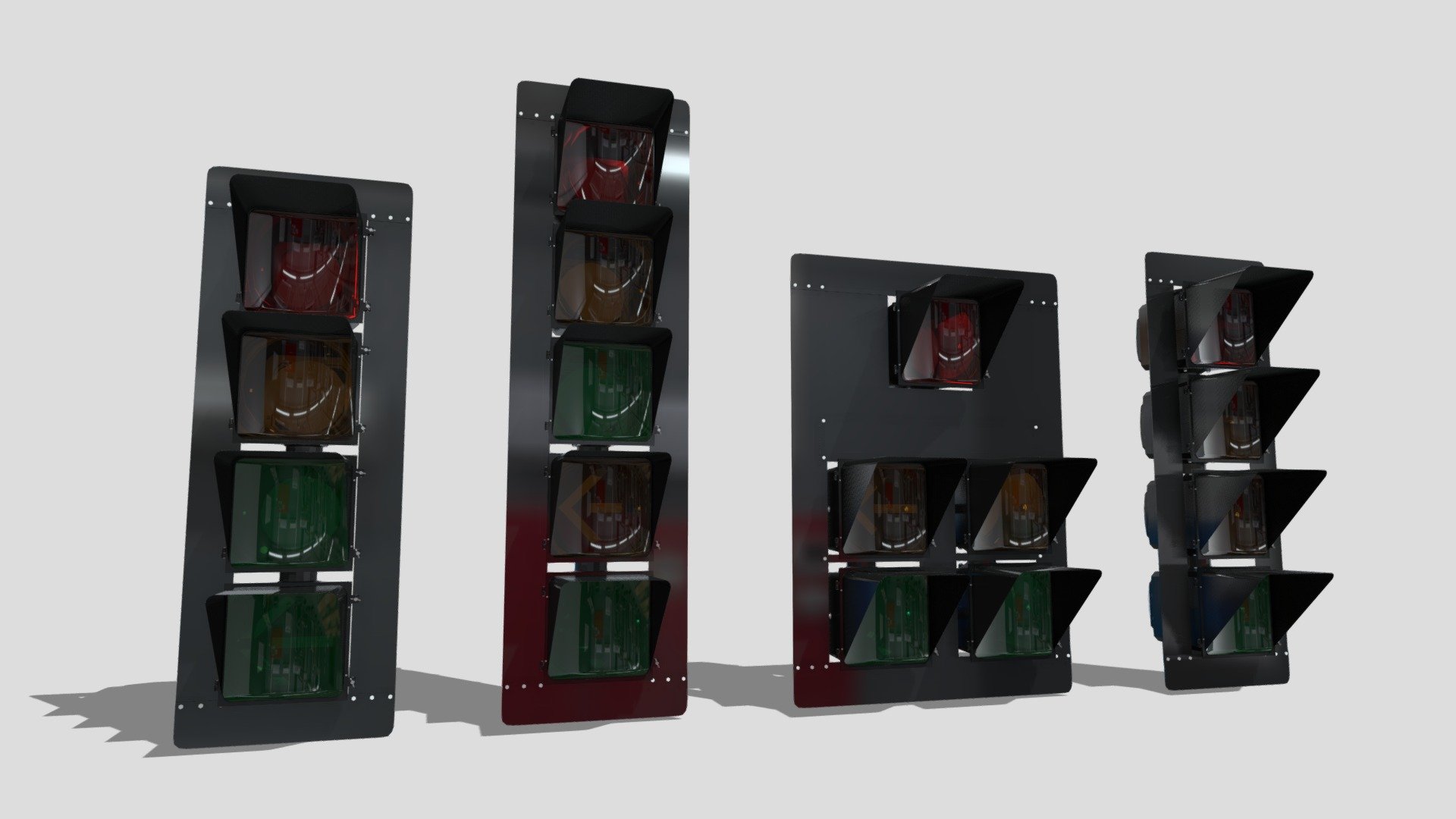 3M 131 Traffic Signal Combo Set - Download Free 3D model by ...
