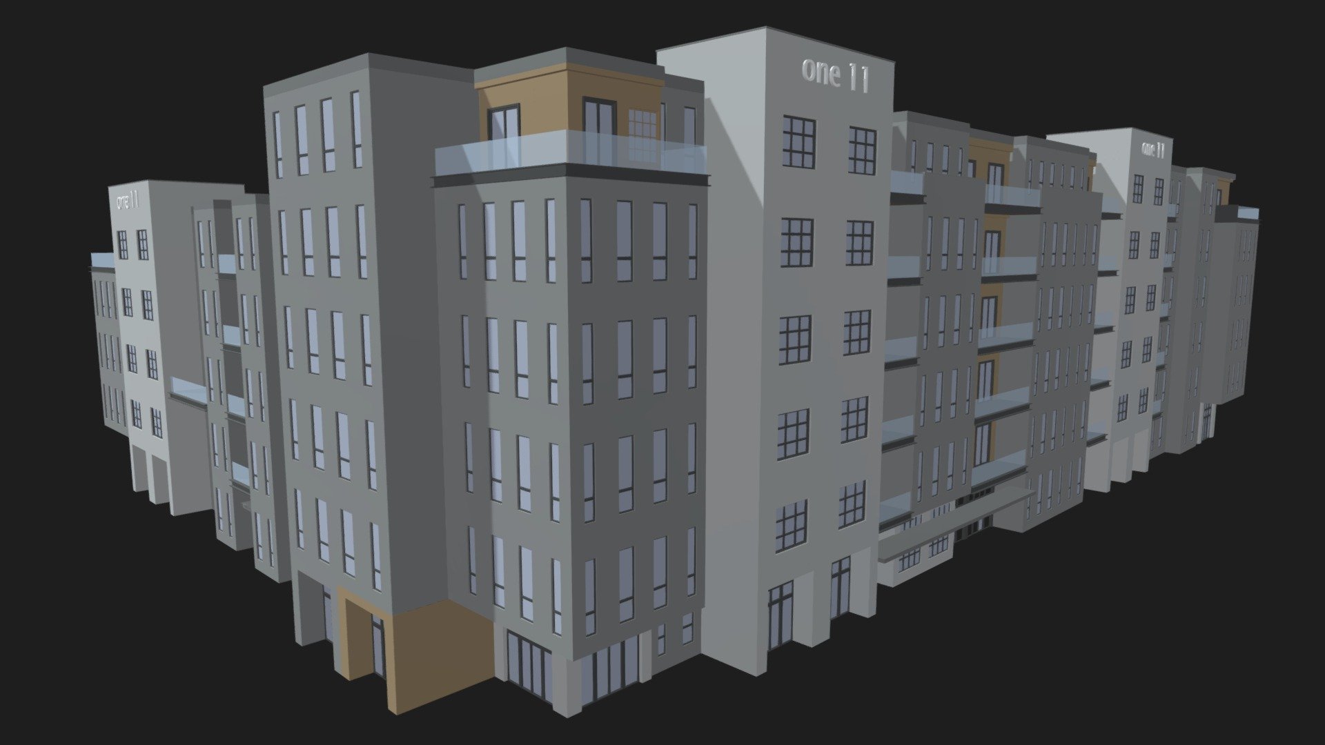 One 11 Loft Apartments - Context Model - Download Free 3D model by ...