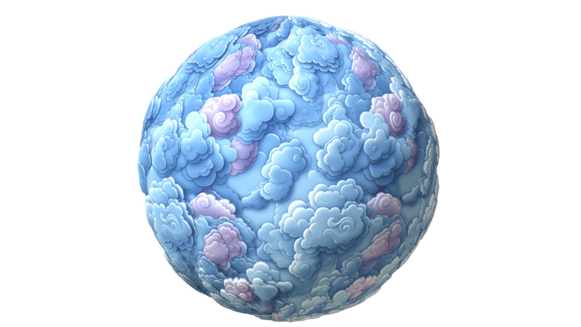 Stylized Clouds Seamless Texture - Buy Royalty Free 3D model by ...