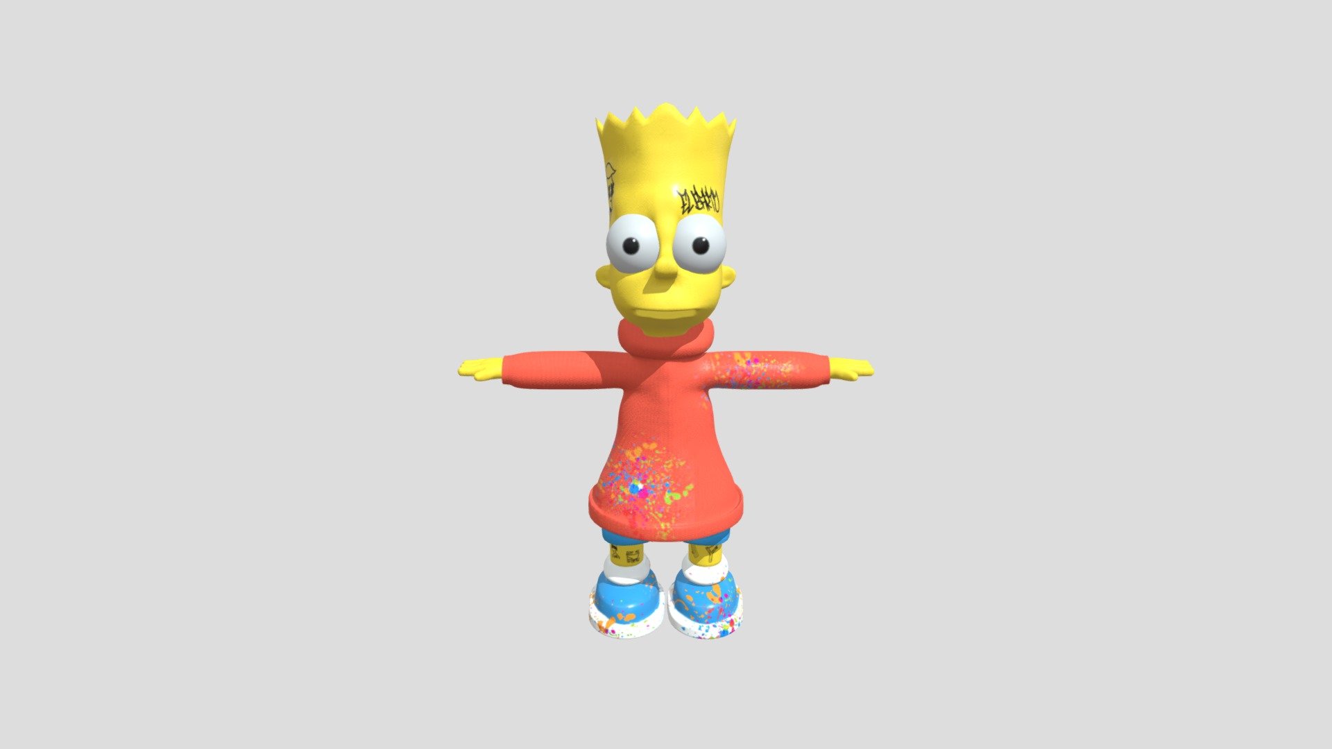 3D Bart Simpson Character - 3D model by Riccardo Abate (@RiccardoAbate ...