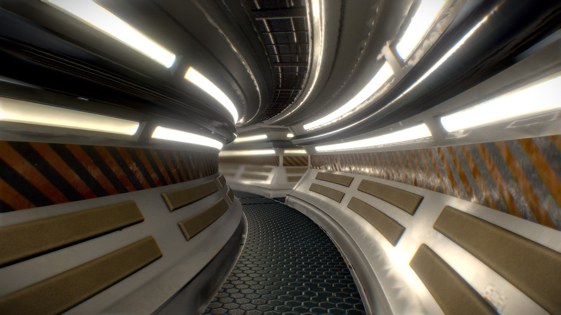 Sci-fi Access Hall - Download Free 3D model by SlyEye (@SlyEyePro ...