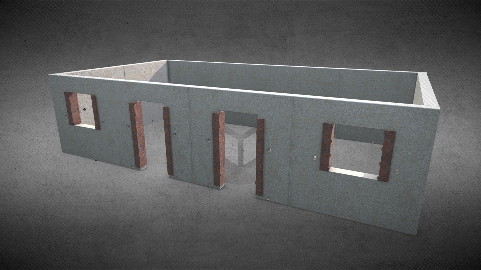 Stone Practice building - 3D model by mjhathaway [1f1e583] - Sketchfab
