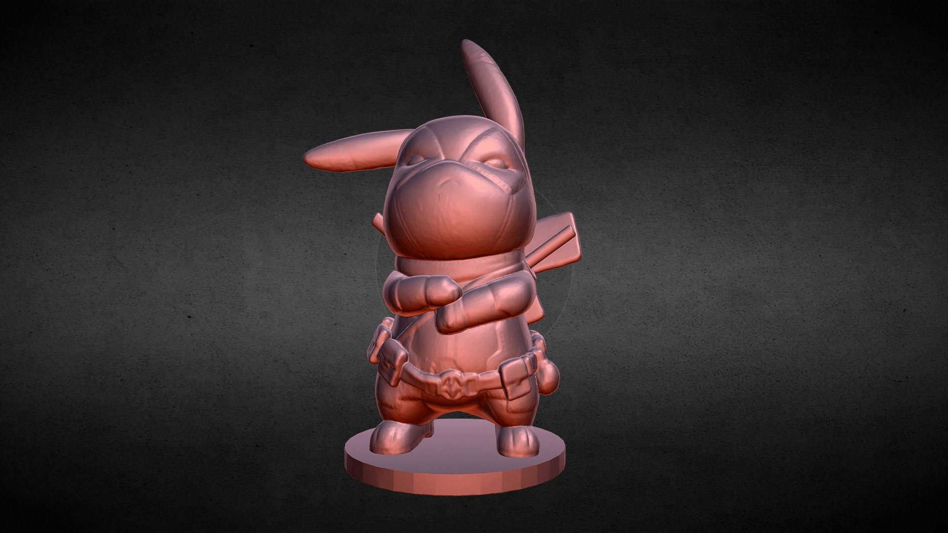 Picachu Deadpool With Base - Buy Royalty Free 3D model by Stephane ...
