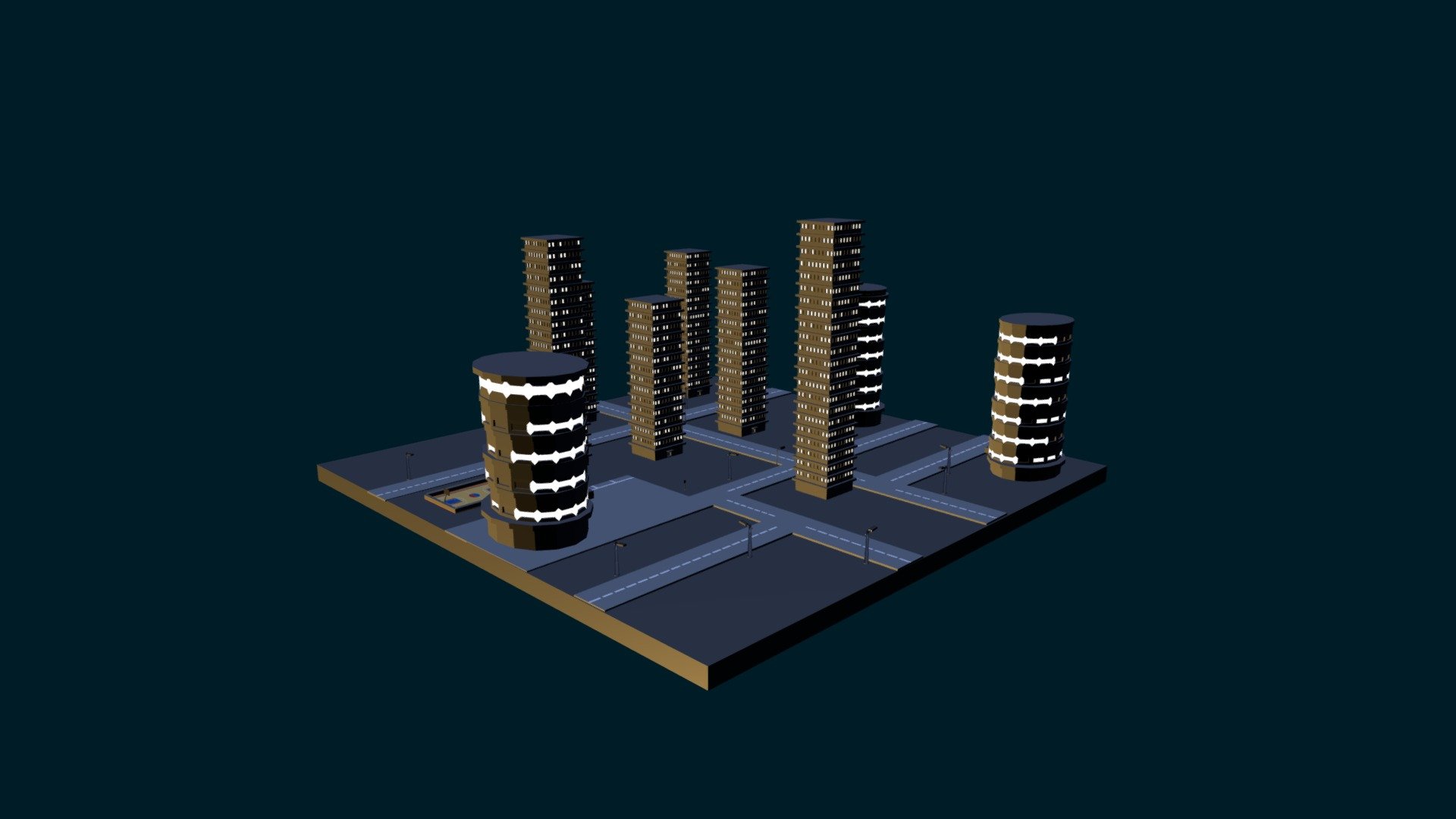 3D Modular City - 3D model by dwikyputraramadhan (@dwikyyy) [1f23099 ...