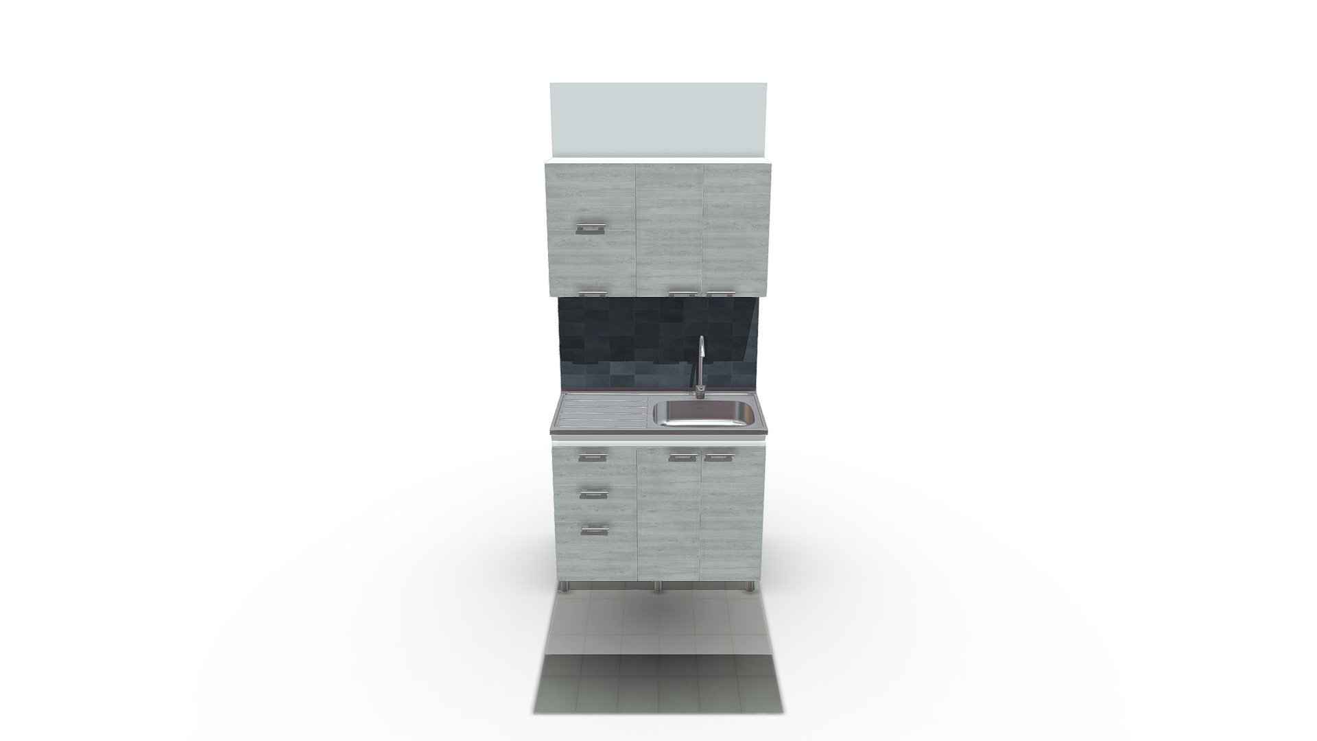 COCINA INTEGRAL GÉNOVA PLUS 1M - Buy Royalty Free 3D model by Inmersivo ...