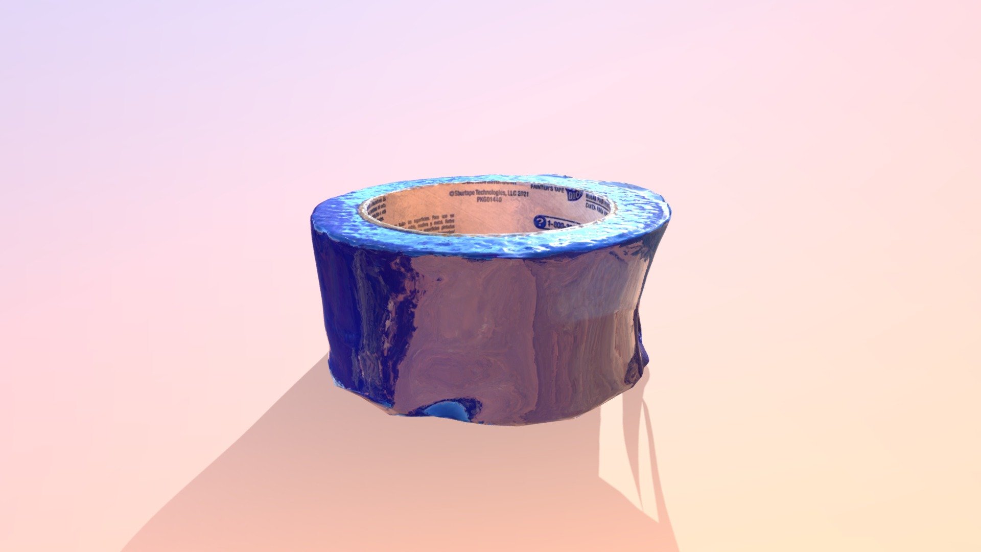 SHINY BLUE TAPE - 3D model by NateTangeman [1f2a387] - Sketchfab