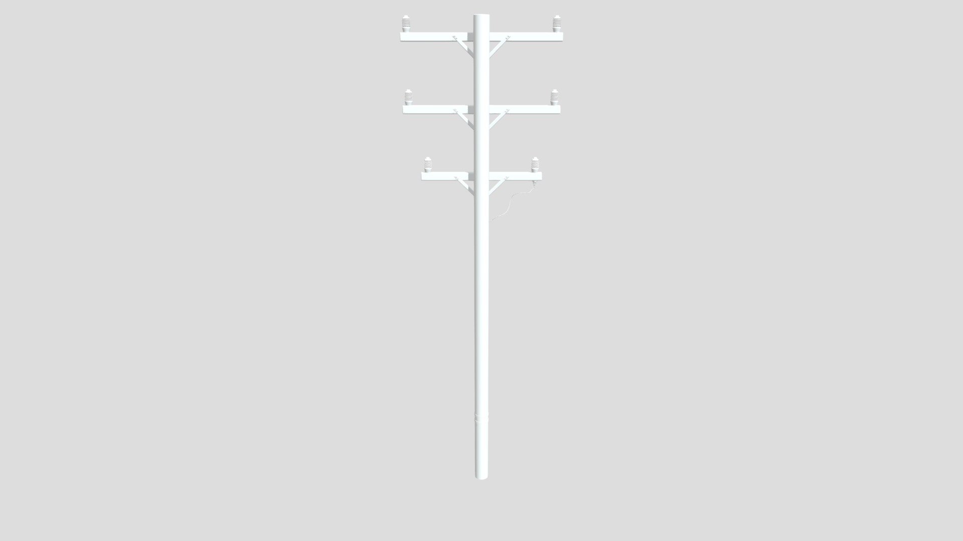 Utility Pole Only - 3D model by yularu20040323 [1f2bfae] - Sketchfab