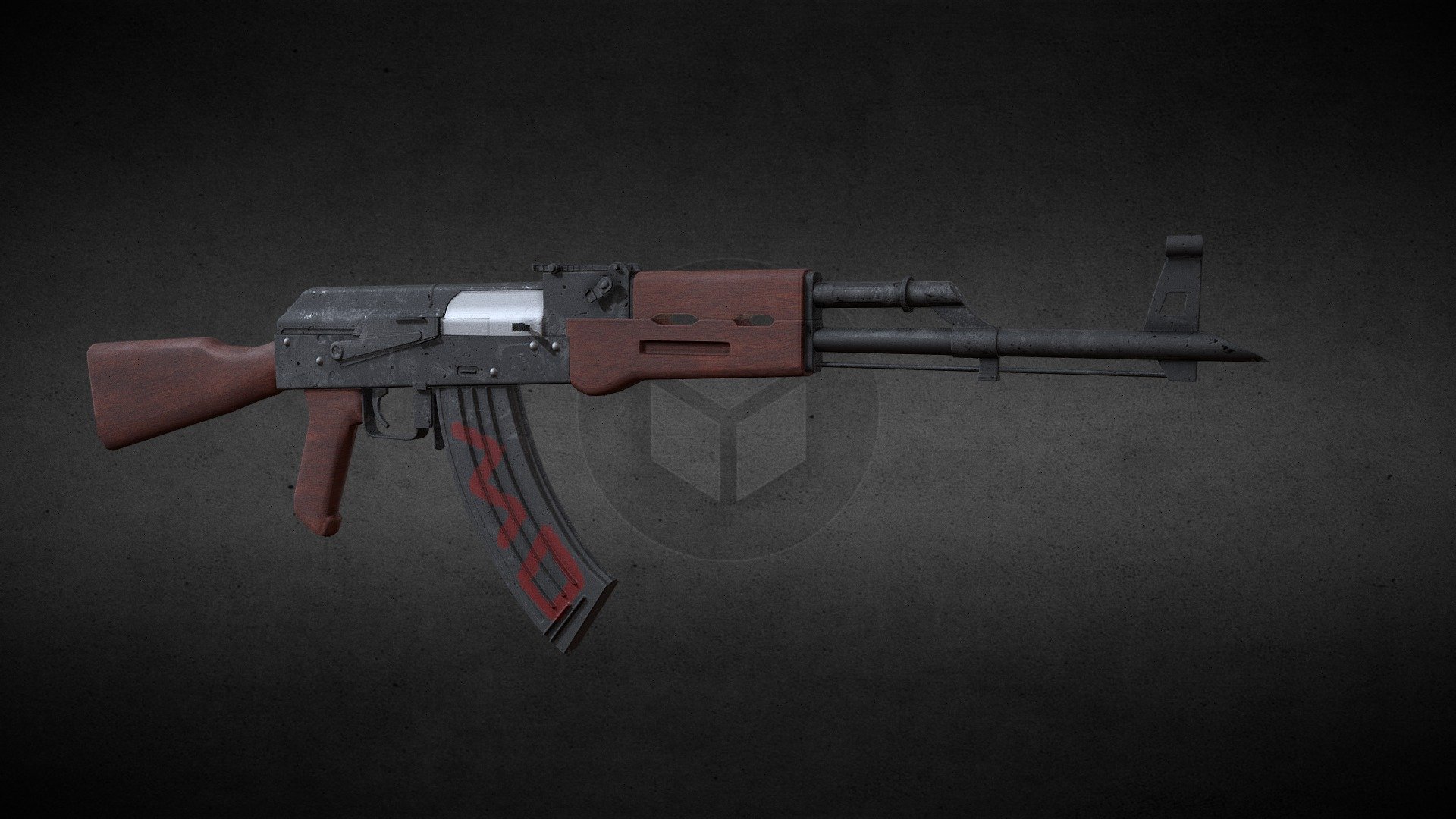 Ak 47 Low poly (remastered texture) - Download Free 3D model by hgf1092 ...