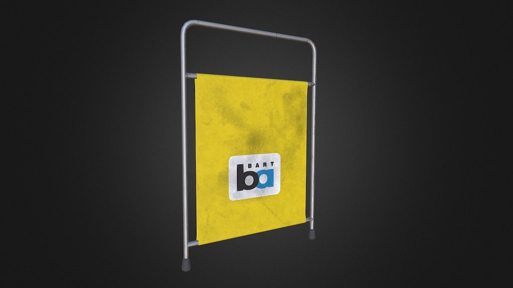 Yellow BART Barrier - 3D model by LeoIM [1f2e6e6] - Sketchfab