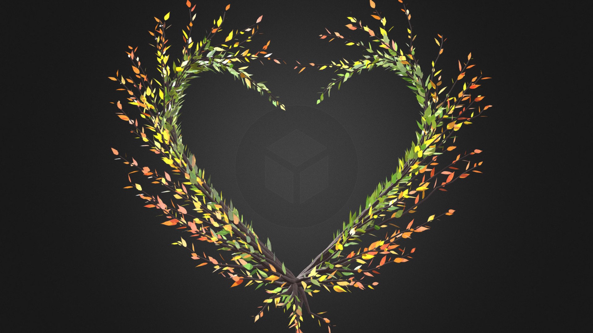 Growing Tree in a shape of Heart - Buy Royalty Free 3D model by zexell ...