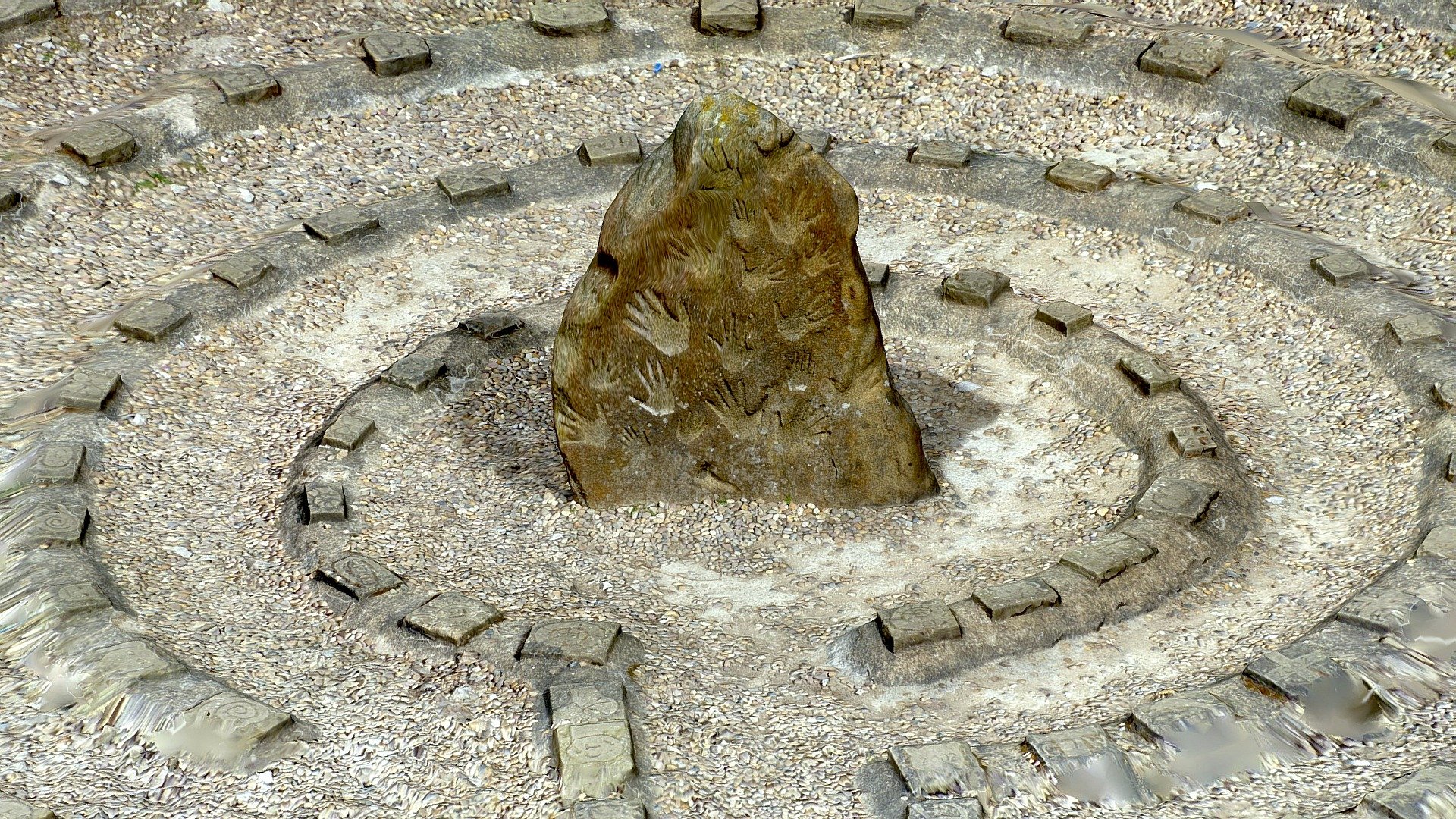 Hand stone monolith, Ashover urban rock art - 3D model by Kenneth Lymer ...